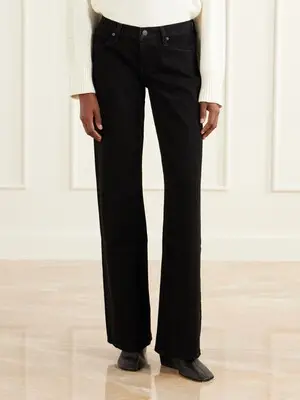 FRAME Low-rise Wide-leg Jeans - Black