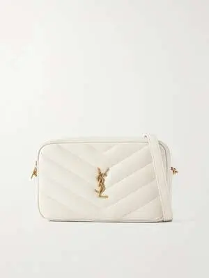 Saint Laurent Loulou Matelassé Shoulder Bag - White