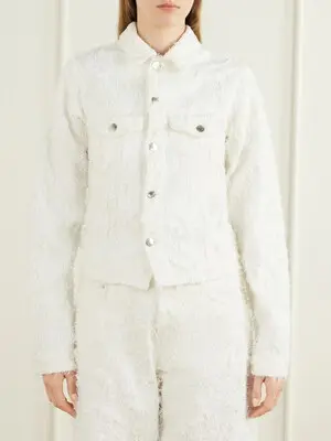 HAIKURE Cherry Frayed Denim Jacket - Neutrals