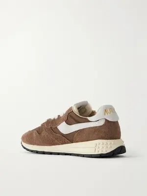 AUTRY Reelwind Low Suede-trimmed Leather Sneakers - Brown