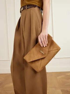 Saint Laurent Cassandre Suede Shoulder Bag