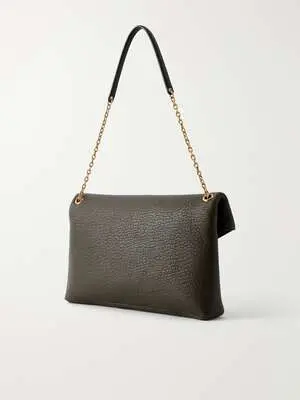 Saint Laurent Cassandre Textured-leather Shoulder Bag