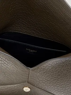 Saint Laurent Cassandre Textured-leather Shoulder Bag