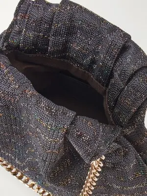 Missoni Greek Key Striped Metallic Shoulder Bag