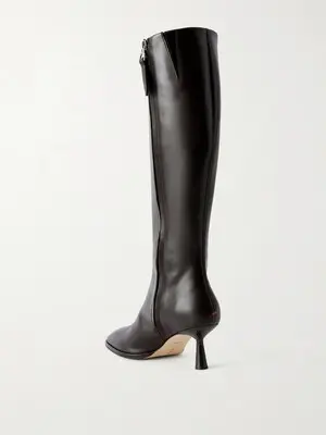 AeydĒ Catherine 65 Leather Knee Boots - Brown