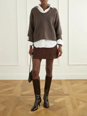 AeydĒ Catherine 65 Leather Knee Boots - Brown
