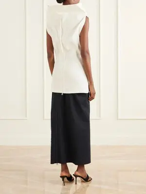 Issey Miyake Stretch Washi-blend Top - Neutrals