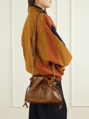 Saint Laurent Jamie Quilted Leather Shoulder Bag - Brown