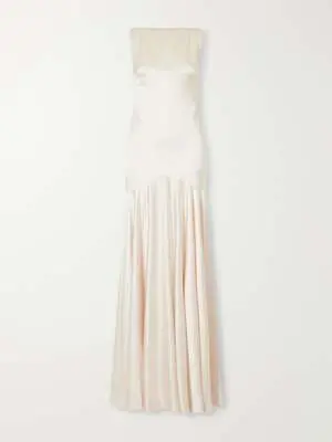 ILKYAZ OZEL Datura Draped Satin Gown
