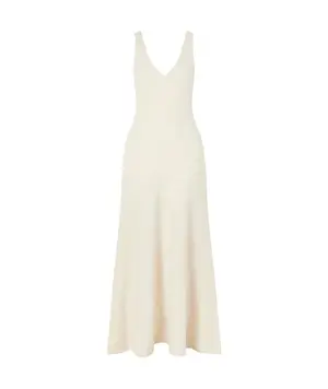 Gabriela Hearst Lady Hall Plush-effect Cashmere And Silk-blend Maxi Dress - Ivory