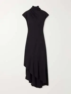 Proenza Schouler Elodine Draped Jersey Maxi Dress - Black