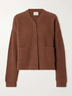 Le Kasha Bresil Ribbed Cashmere Cardigan - Brown
