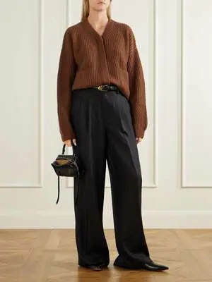 Le Kasha Bresil Ribbed Cashmere Cardigan - Brown