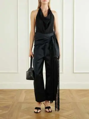 ILKYAZ OZEL Assisi Draped Crepe Top