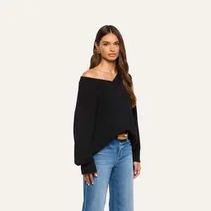 L'Agence Paxton Oversized Pullover - Black