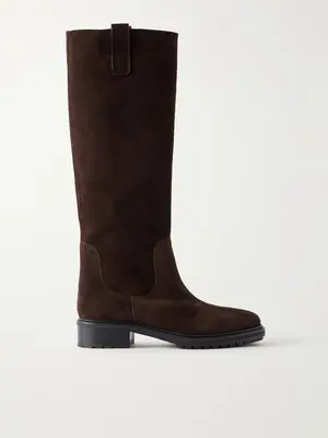 AeydĒ Henry Suede Knee Boots - Brown