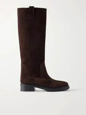 AeydĒ Henry 45 Suede Knee Boots - Chocolate