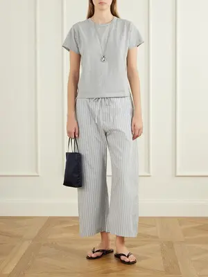LESET Margo Cotton-jersey T-shirt - Gray