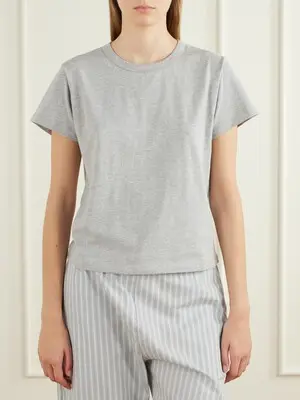 LESET Margo Cotton-jersey T-shirt - Gray