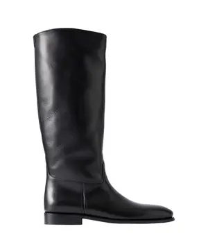 Polo Ralph Lauren Leather Knee Boots - Black