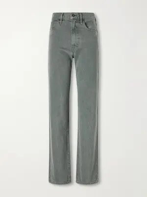 SLVRLAKE High-rise Straight-leg Jeans - Green