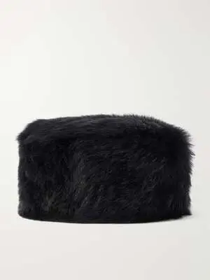Saint Laurent Shearling Hat - Black