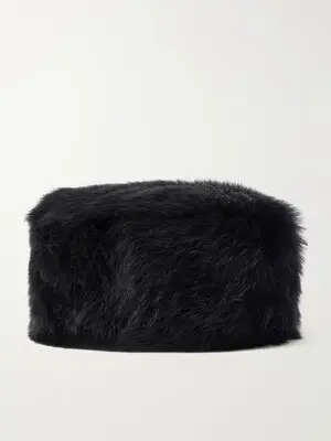 Saint Laurent Shearling Hat - Black