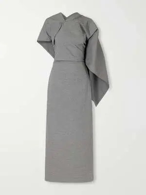 Issey Miyake Allow Draped Stretch Washi-blend Maxi Dress