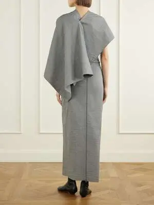 Issey Miyake Allow Draped Stretch Washi-blend Maxi Dress