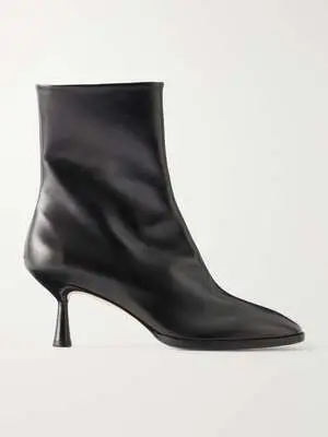 AeydĒ Catherine 65 Leather Ankle Boots - Black