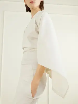 Issey Miyake Draped Stretch Washi-blend Maxi Dress - Neutrals