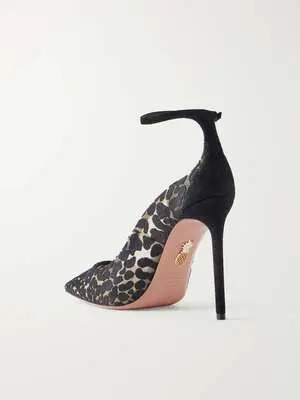 AQUAZZURA Panthera 105 Leopard-print Leather Pumps