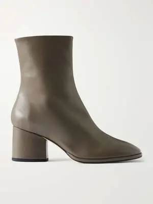 AeydĒ Ayla Leather Ankle Boots - Gray
