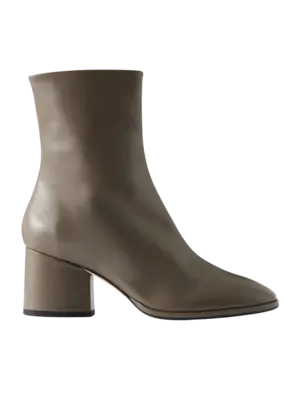 AeydĒ Ayla Leather Ankle Boots - Gray