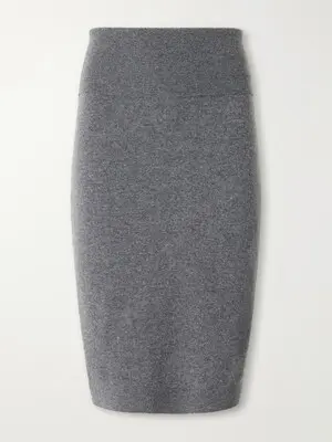 Stella McCartney Wool Midi Skirt - Gray