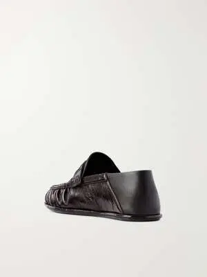 Saint Laurent Logo-embellished Leather Penny Loafers