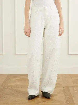 HAIKURE Clyde Double Frayed Mid-rise Barrel-leg Jeans - Neutrals