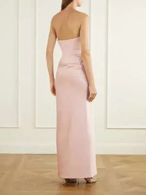 Solace London Seri Strapless Crepe Gown