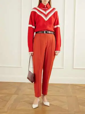 Stella McCartney Striped Wool Zip-up Cardigan