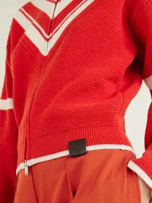 Stella McCartney Striped Wool Zip-up Cardigan