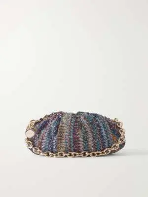 Missoni Caperdoni Sequined Striped Shoulder Bag - Blue