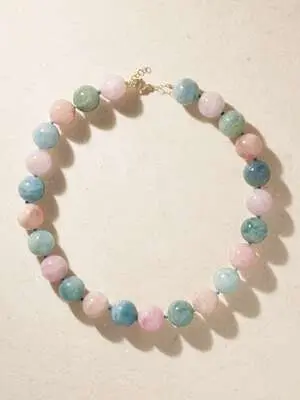 Jia Jia Oracle 14-karat Gold Morganite Beaded Necklace