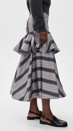 Zimmermann Valiant Peplum Midi Skirt