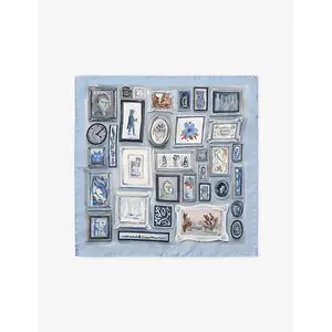 Eton Portrait Silk-twill Pocket Square - Blue
