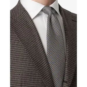 Eton Geometric-print Silk Tie