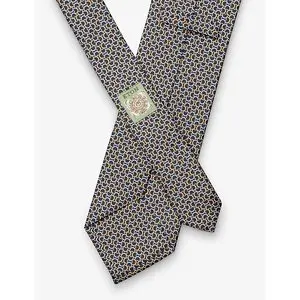 Eton Geometric-print Silk Tie
