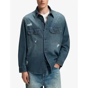 Hugo Distressed-effect Denim Shirt