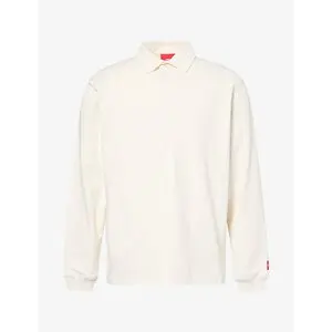 The North Face Red Box Rugby Long-sleeve Cotton-stretch Shirt - White Dune