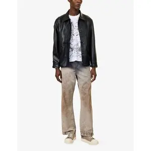 BASKETCASE Belted Faux Leather Jacket