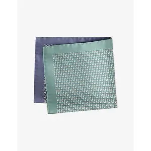 Eton Geometric Silk-twill Pocket Square